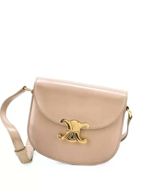 Celine Triomphe Besace Clea Flap Bag Leather Shoulder Bag