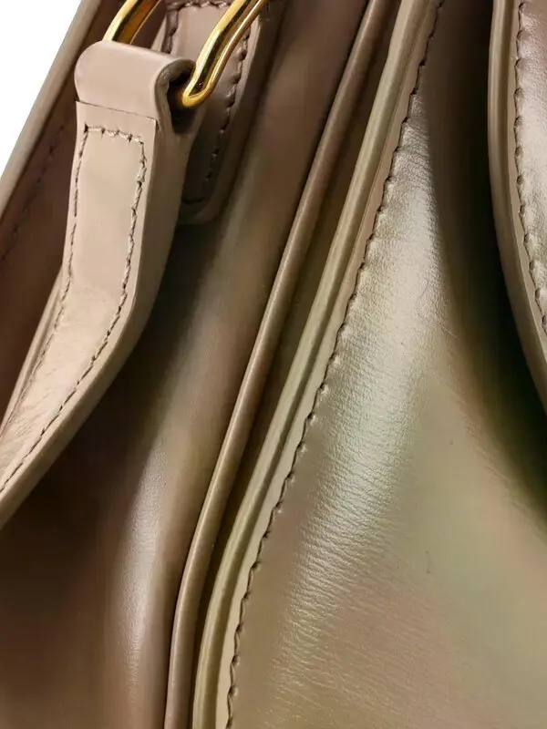 Celine Triomphe Besace Clea Flap Bag Leather Shoulder Bag - Neutrals