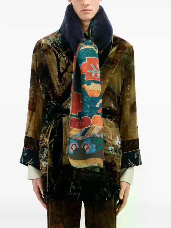 PIERRE-LOUIS MASCIA Fanory Silk Scarf - Blue
