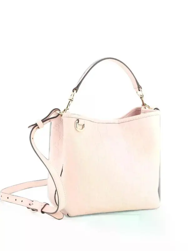 Gucci Gg Emblem Gg Embossed Leather Small Bucket Bag