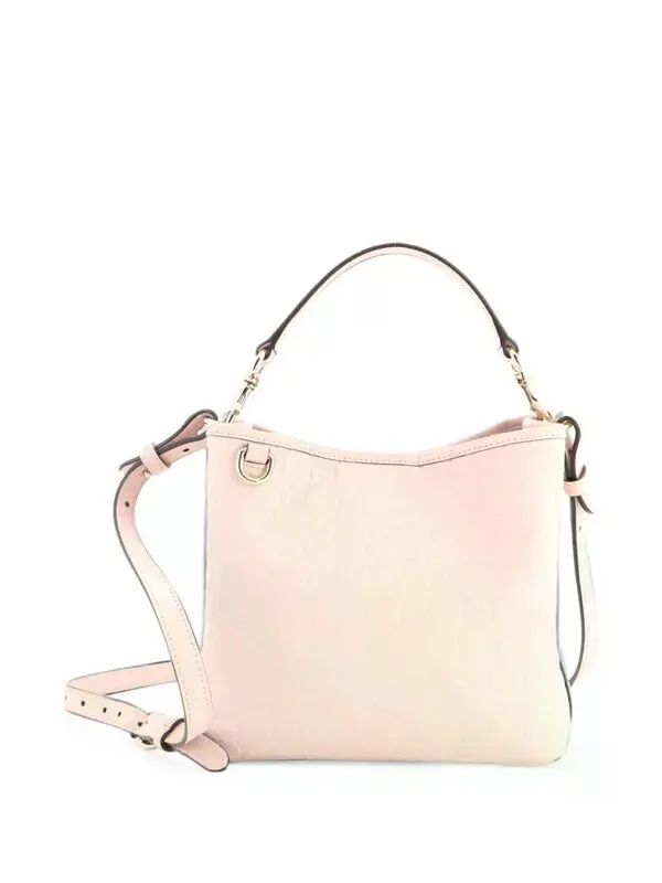 Gucci Gg Emblem Gg Embossed Leather Small Bucket Bag