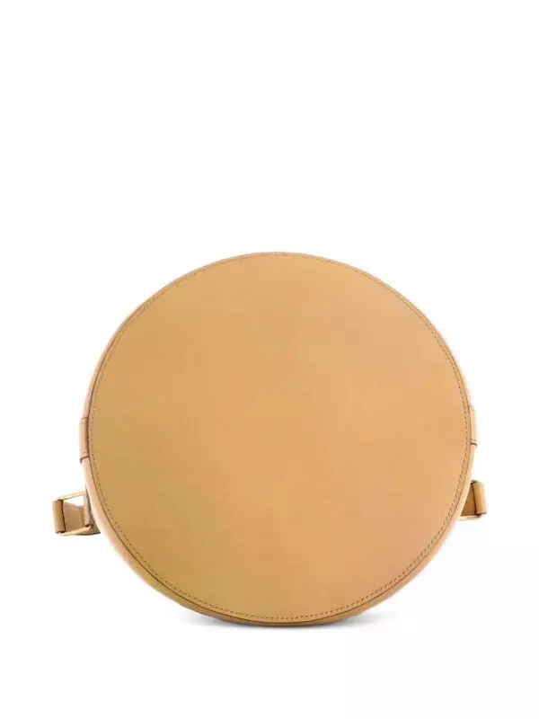 Celine Maillon Triomphe Leather Medium Bucket Bag - Neutrals