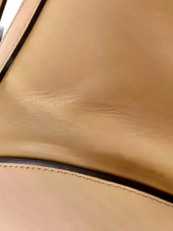 Celine Maillon Triomphe Leather Medium Bucket Bag - Neutrals