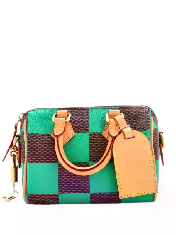 LOUIS VUITTON Speedy Bandouliere Bag Damier Pop 18 Satchel - Green