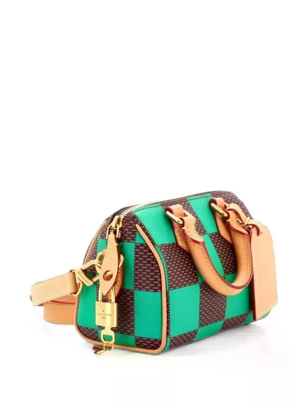 LOUIS VUITTON Speedy Bandouliere Bag Damier Pop 18 Satchel - Green