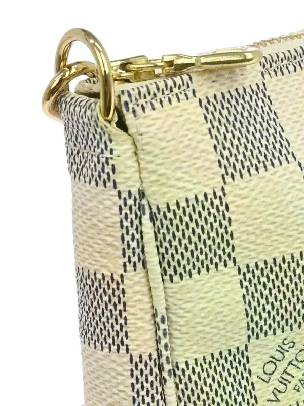LOUIS VUITTON 2006 Damier Azur Pochette Accessoires Clutch Bag