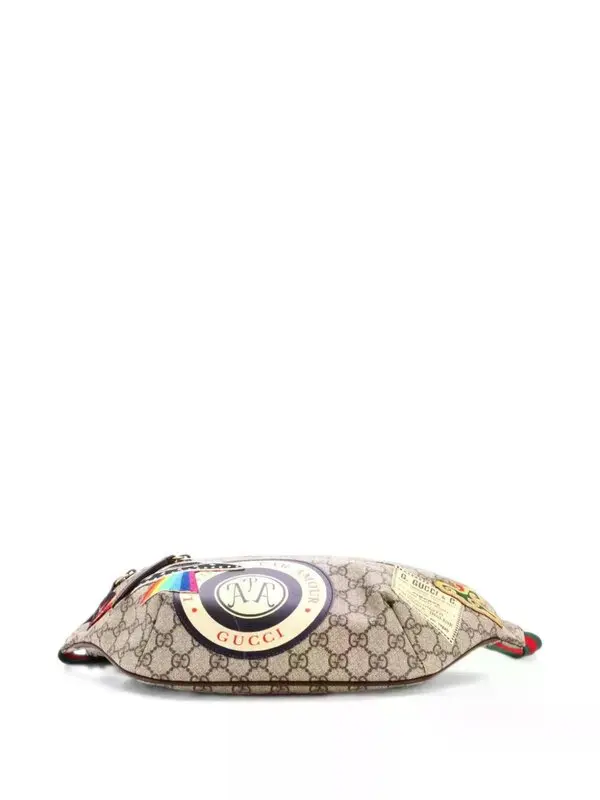 Gucci Courrier Zip Gg Coated Canvas With Applique Belt Bag