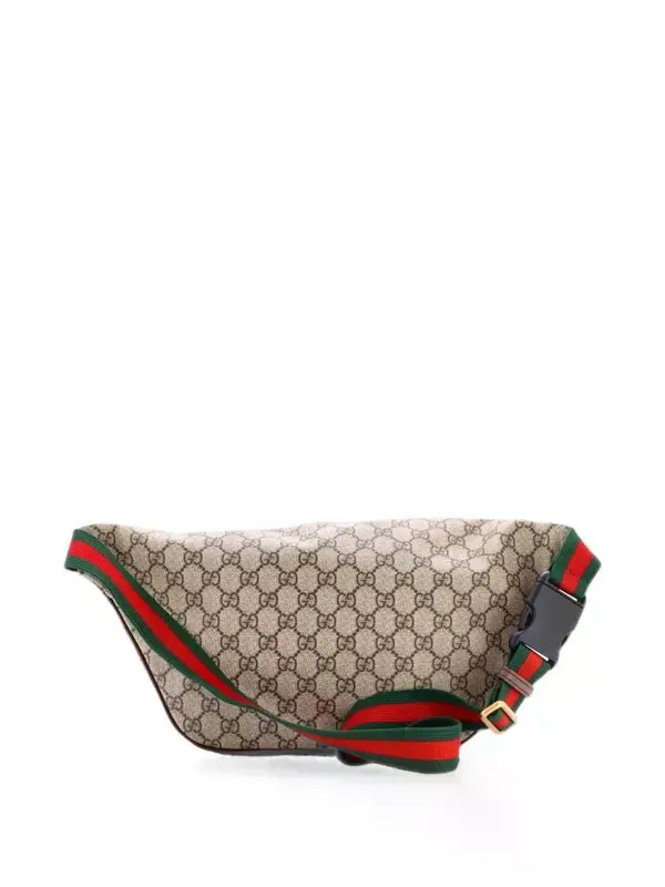 Gucci Courrier Zip Gg Coated Canvas With Applique Belt Bag