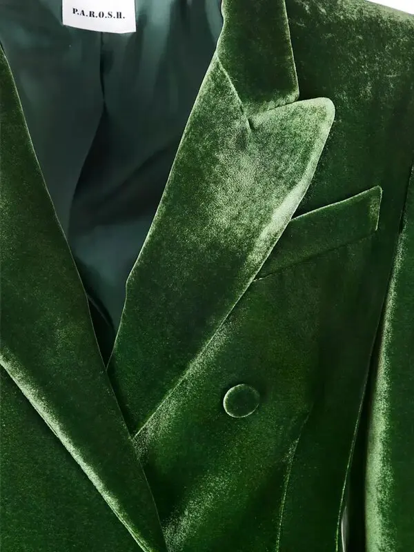 P.a.r.o.s.h Double-breasted Velvet Blazer