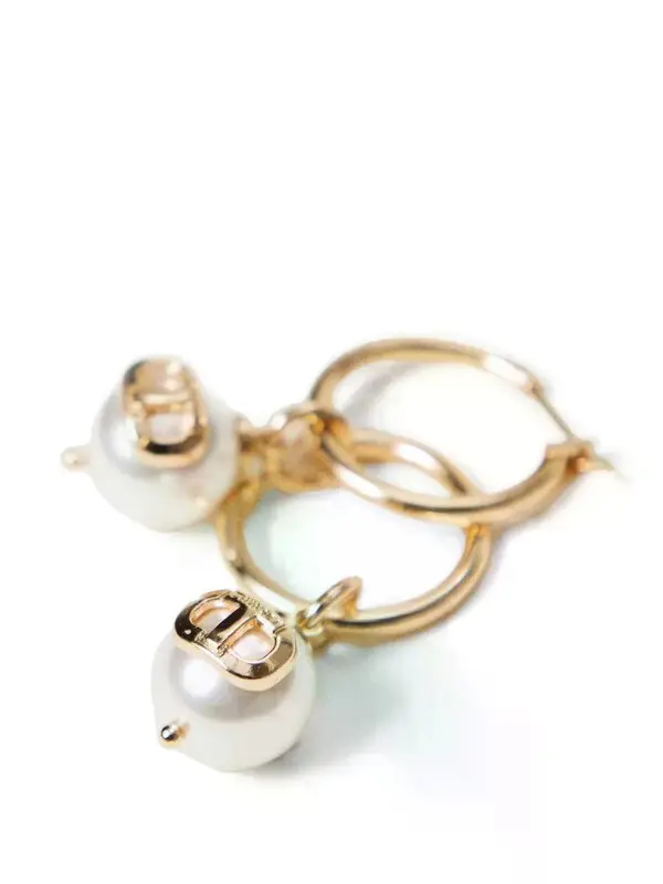 TWINSET Hoop Earrings With Pearl And Oval T