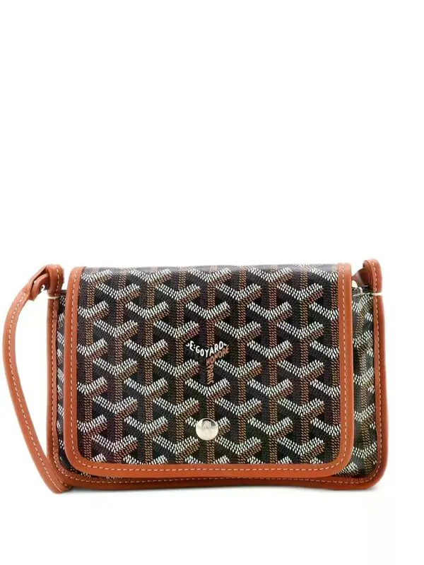 Goyard Plumet Clutch Wallet Coated Canvas Cross Body Bag - Brown
