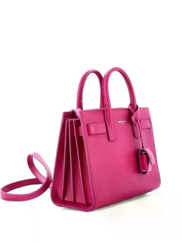 Saint Laurent Sac De Jour Leather Nano Tote Bag - Pink