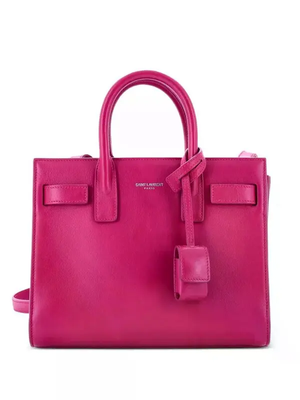 Saint Laurent Sac De Jour Leather Nano Tote Bag - Pink