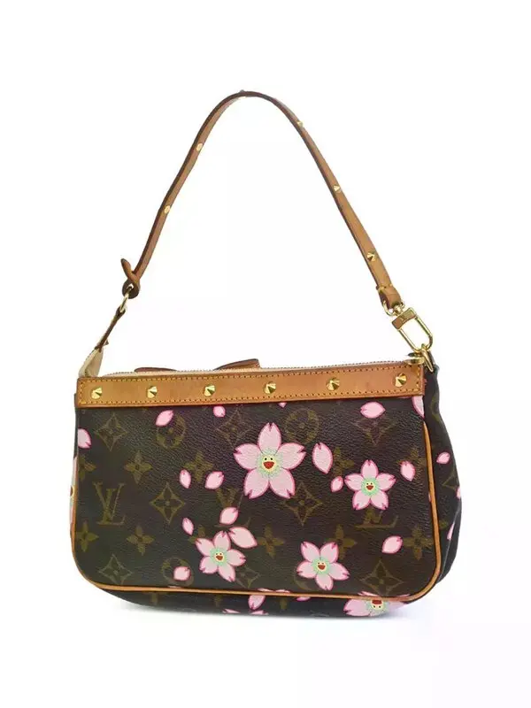 LOUIS VUITTON X Takashi Murakami 2003 Pochette Accessoires Cherry Blossom Monogram Tote Bag - Brown