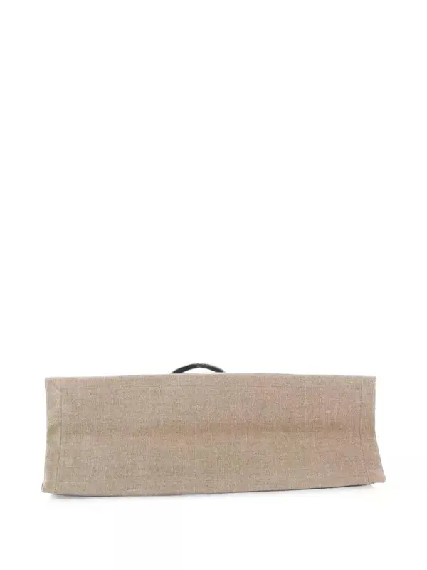 Saint Laurent Rive Gauche Shopper Canvas Large Tote Bag