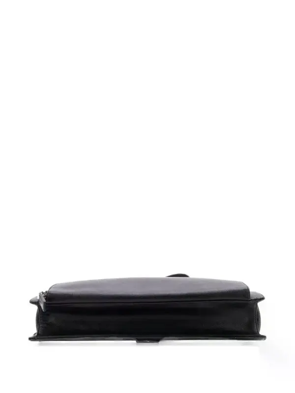 Prada Saffiano Leather Travel Briefcase Tall Business Bag
