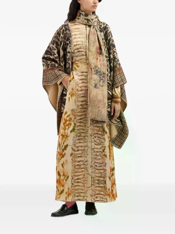PIERRE-LOUIS MASCIA Leopard-print Poncho Cape