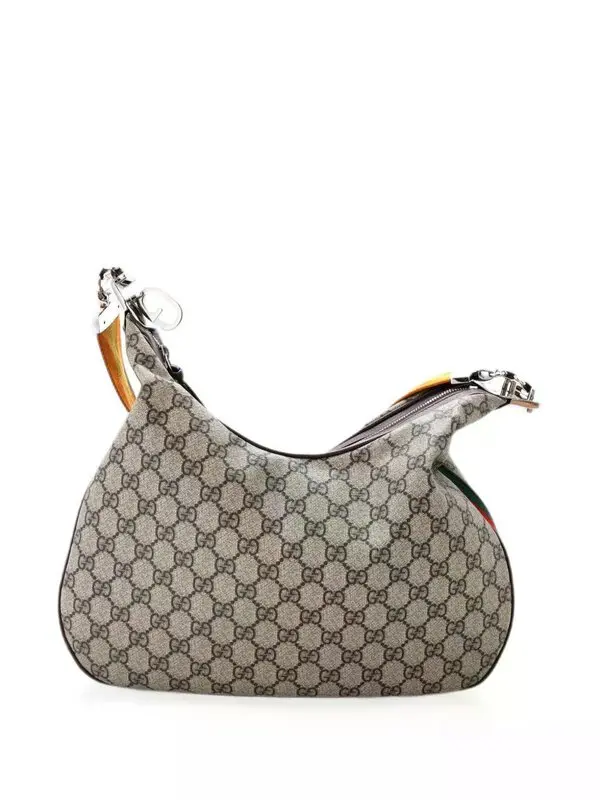 Gucci Attache Gg Coated Canvas Medium Hobo Bag