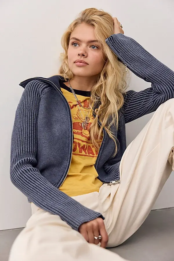 Free People Josephine Cardigan - Navy