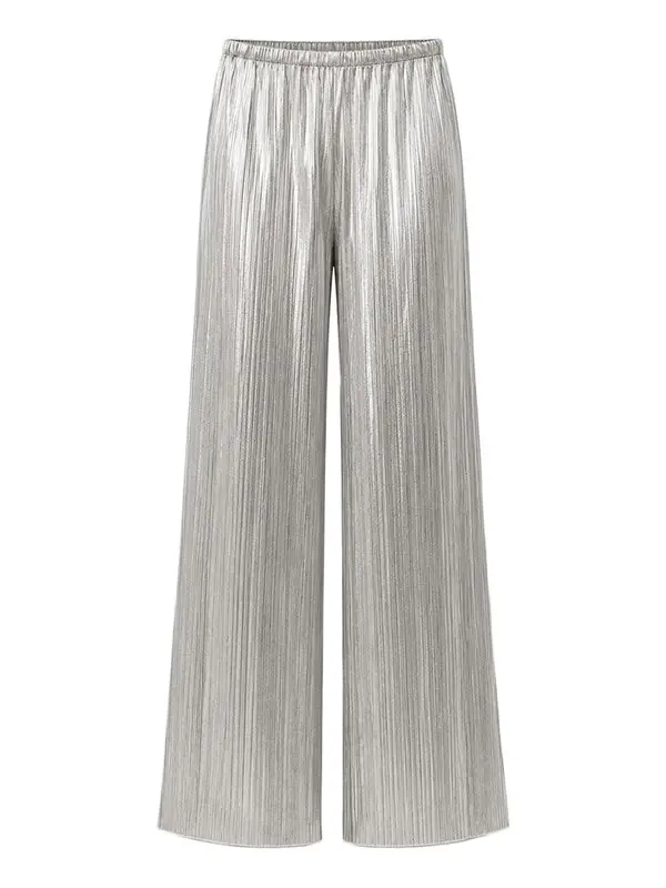 FORTE_FORTE Trousers With An Elasticated Waist And Irregular Pleating