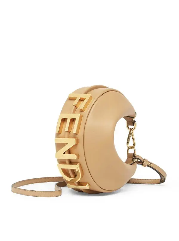 Fendi Graphy Leather Mini Hobo Bag
