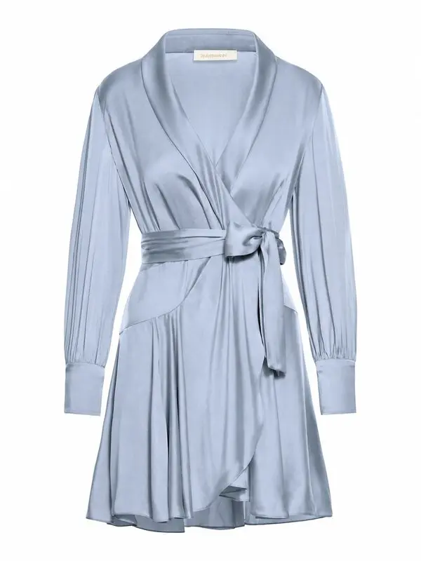 Zimmermann Silk Wrap Mini Dress