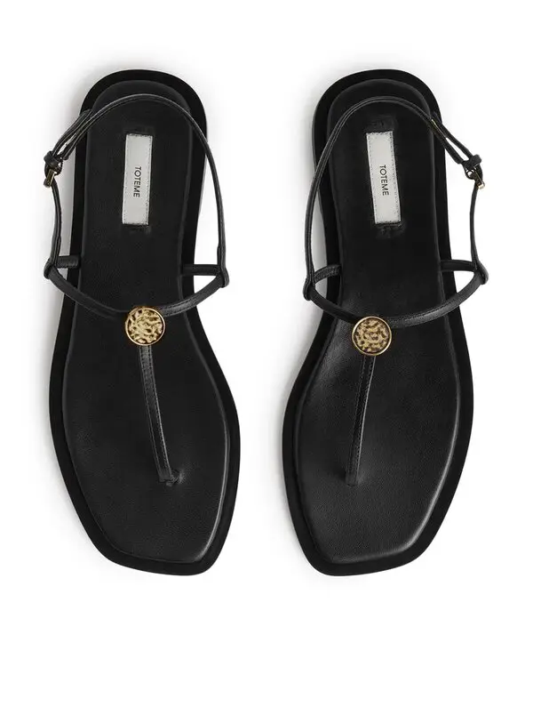 TOTEME T-strap Leather Sandals