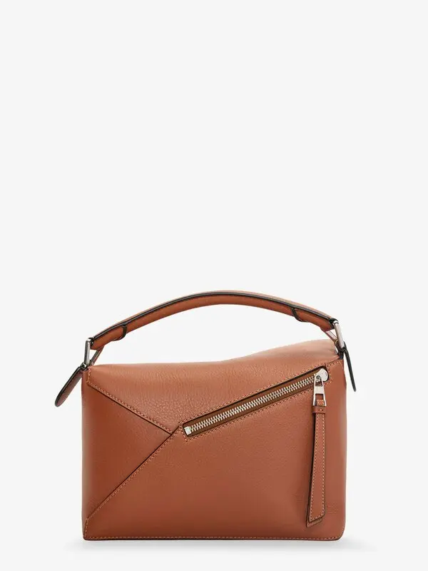 Loewe Puzzle Edge Leather Handbag With Engraved Anagram Logo - Tan
