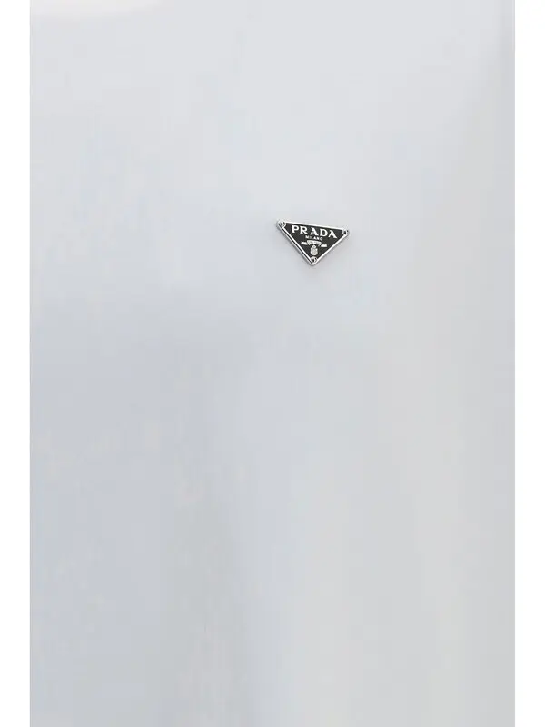 Prada Cotton T-shirt With Triangle Logo