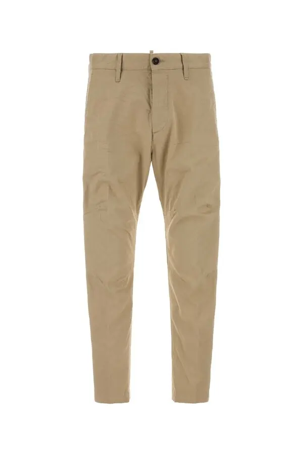 Dsquared2 Beige Stretch Cotton Chino Pant