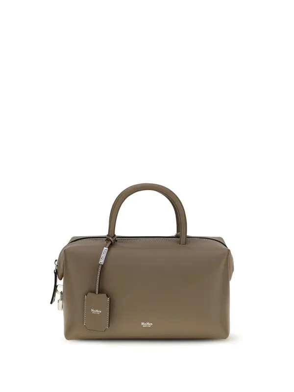 Max Mara Holdall Leather Handbag - Cream