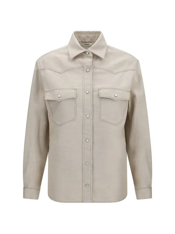 Fendi Selleria Denim Western Shirt