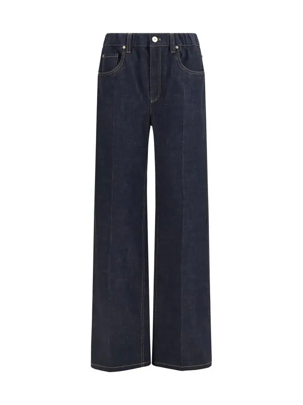 Brunello Cucinelli Palazzo Denim Pants
