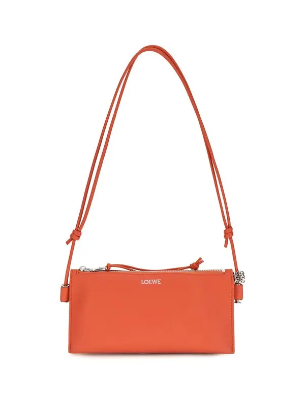 Loewe Joya Clutch Bag In Calfskin - Orange