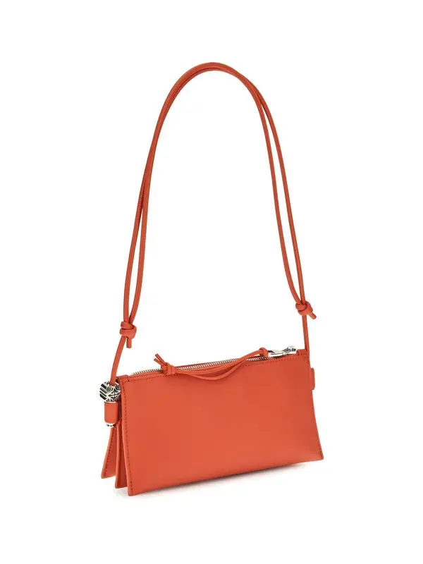 Loewe Joya Clutch Bag In Calfskin - Orange