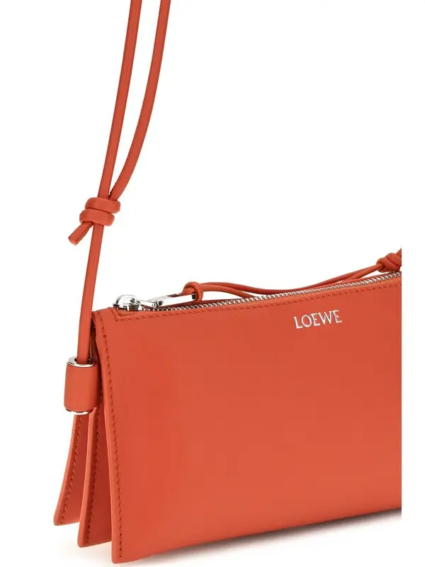 Loewe Joya Clutch Bag In Calfskin - Orange
