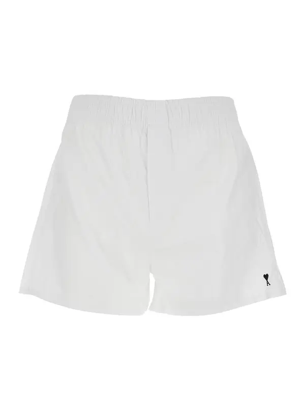 AMI Paris Cotton Shorts With Elasticated Waist - Multicolor