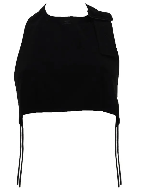 COURREGES Cropped Top With Open Back