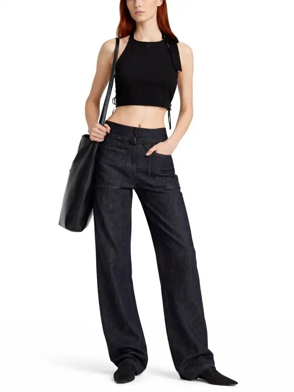 COURREGES Cropped Top With Open Back