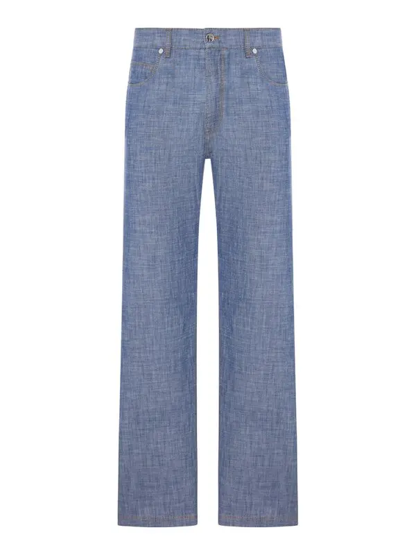 Fendi Chambray Denim Trousers