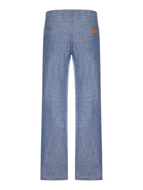 Fendi Chambray Denim Trousers