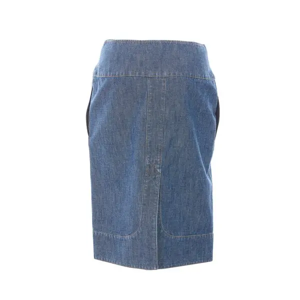 Fendi Straight Midi Denim Skirt