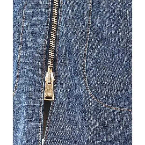 Fendi Straight Midi Denim Skirt