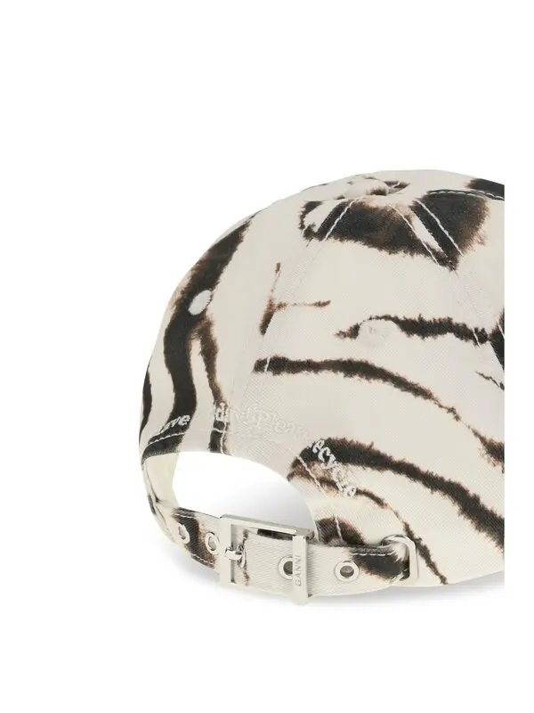 GANNI Zebra Print Baseball Cap