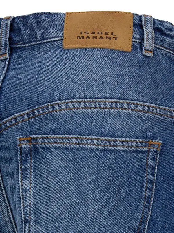 Isabel Marant Étoile Cotton Denim Flared Jeans - Multicolor