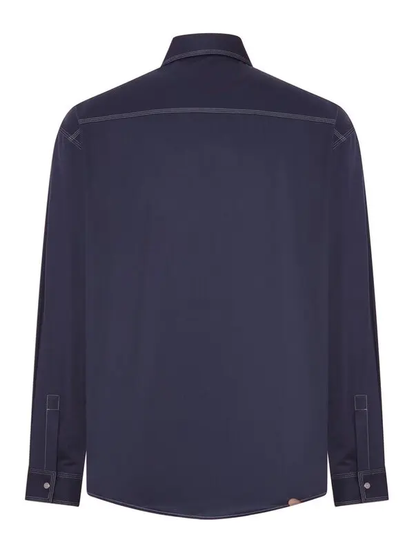 Fendi Cotton Shirt With Contrasting Stitching