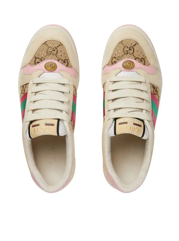 Gucci Screener Crystal Embellished Sneakers