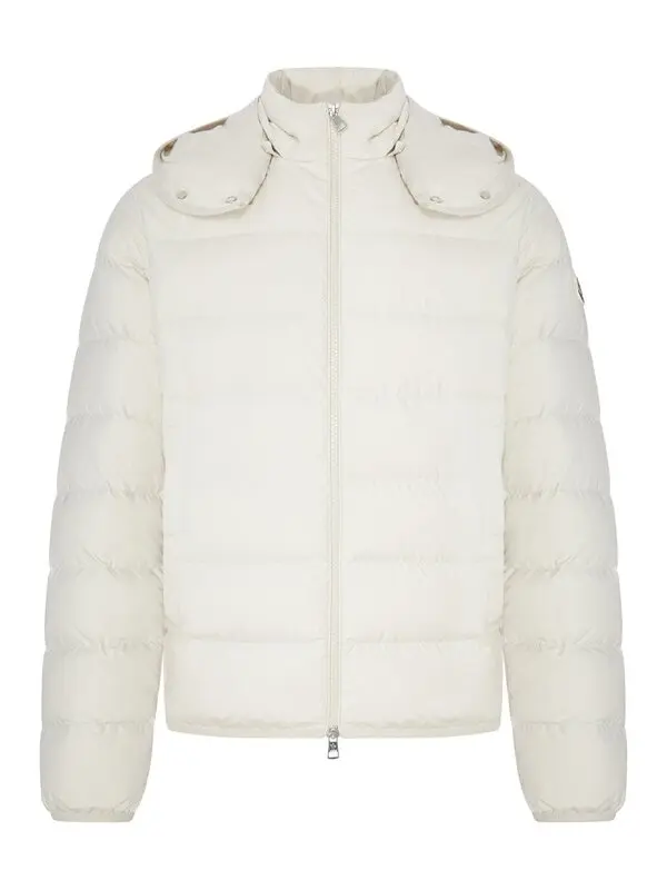 Moncler Montbrocq Short Down Jacket With Hood - Cream