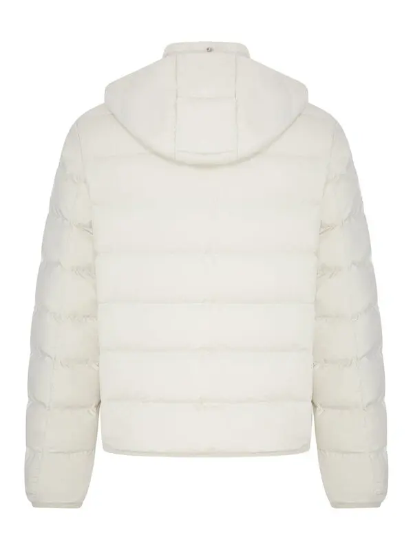 Moncler Montbrocq Short Down Jacket With Hood - Cream