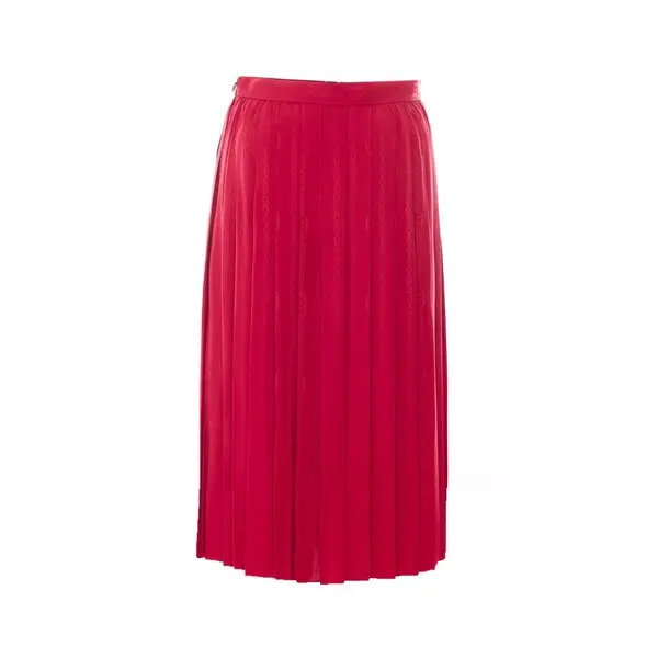 Gucci Interlocking G Chain Silk Jacquard Midi Skirt